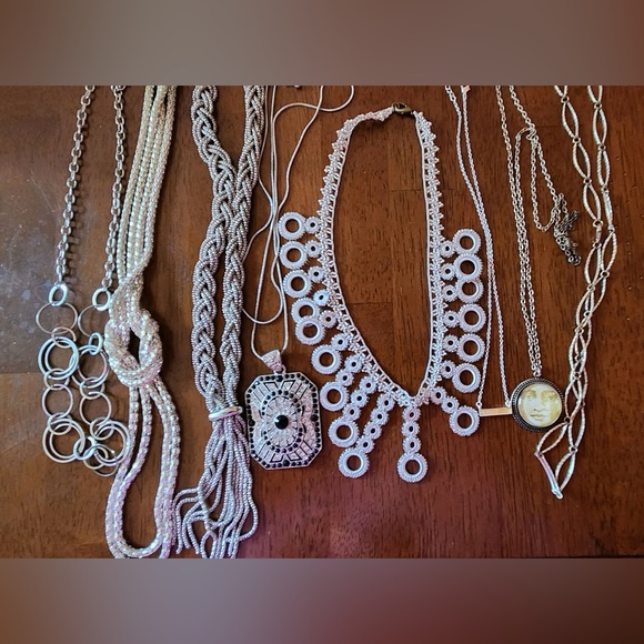 Jewelry | Lot Of 8 Silver Necklaces | Poshmark